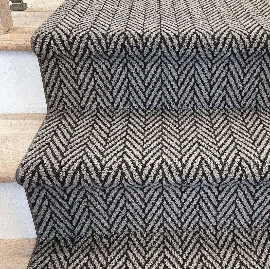 Dark Espresso Herringbone Stair Runner – Direct Carpet